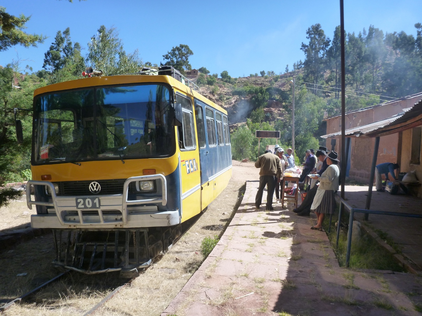 Rail bus ferrobus Potosi to Sucre Bolivia May 2012